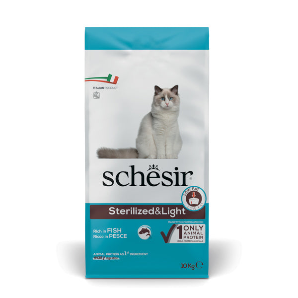 Sterilized&Light Rich In Fish 10kg – Schesir