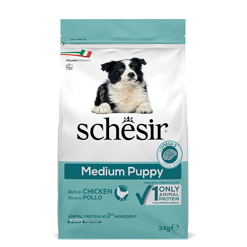 Medium puppy ricco in pollo 3kg – Schesir