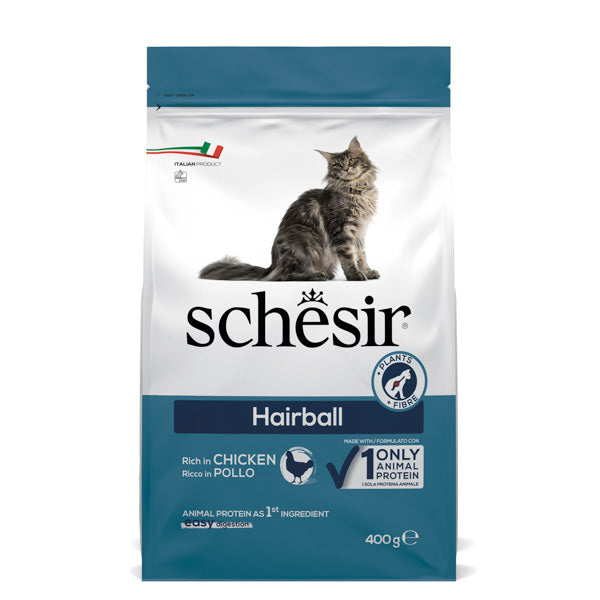 Croccantini per gatti Hairball ricche in pollo 400g | Schesir