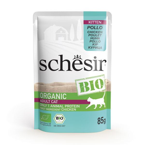 Kitten Chicken Bio Cat in paté 85g in pouch – Schesir